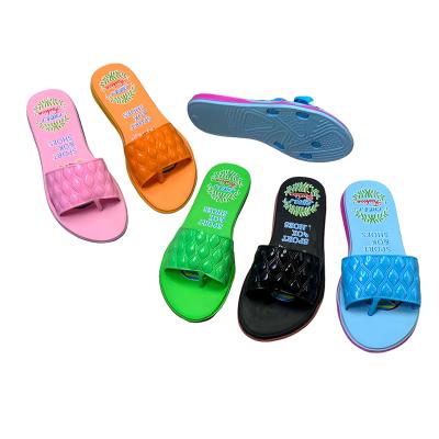 China Women's Fashion Bow Decor Slides Vibrant Color Cutout Design Anti-Slip Sole for Slippers Open Waterproof Breathable for Beach for sale