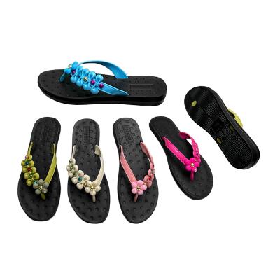 China Africa Southeast Asia Wholesale Summer Autumn Women's 3D Floral Open Toe Outdoor for EVA Massage Sole Non-Slip Eco-Friendly for sale