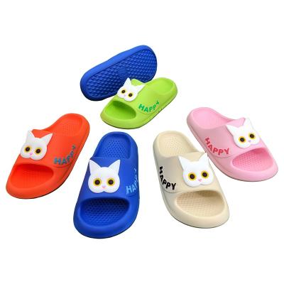 China EVA Kids Cat Slides with Happy Print - Casual Slippers for sale