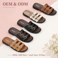 China Triple Strap Slides with Slim Sole | Source Factory Supply for sale