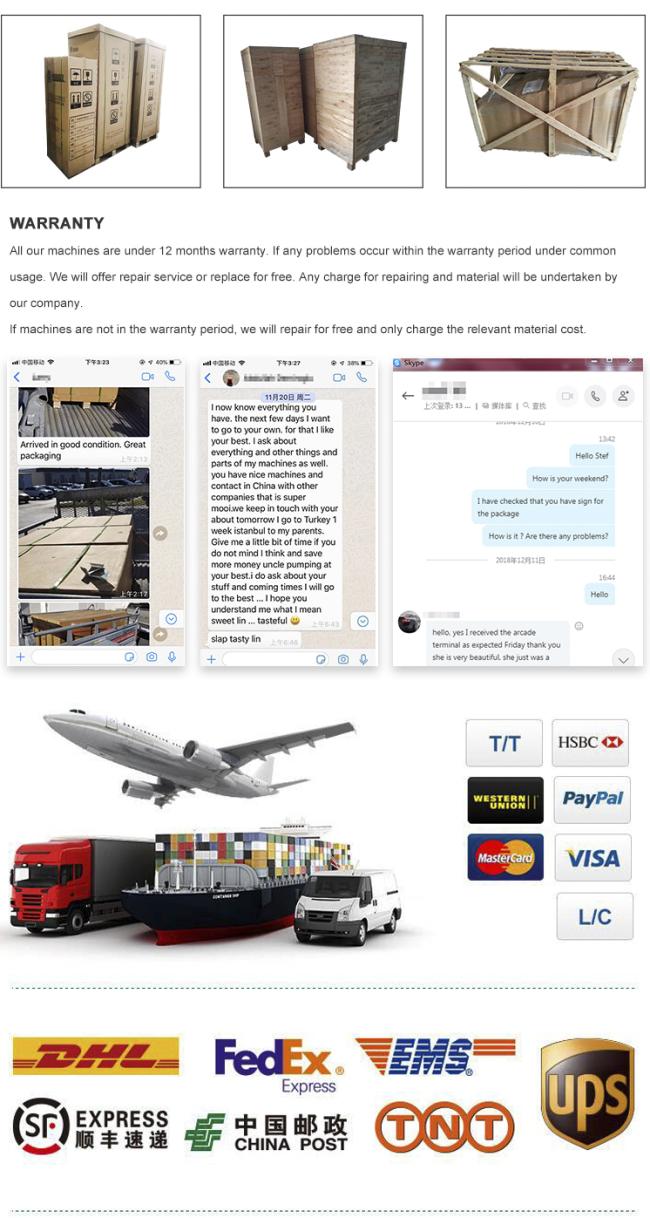 Packaged machine ready for shipping