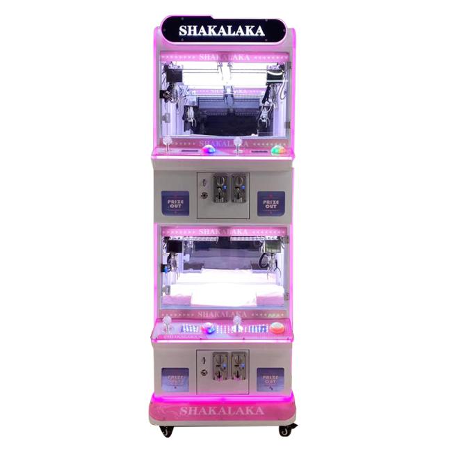 Mini claw crane machine close-up