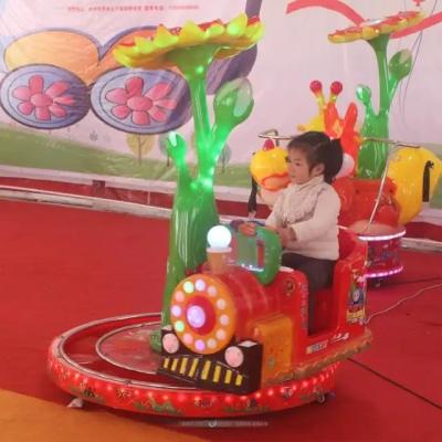China Amusement Park Arcade Carousel Kiddie Ride With Rail Trackless Train for sale