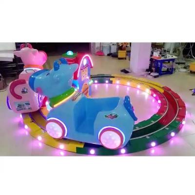 China Trackless Train Coin Operated Carousel Kiddie Ride Merry Go Round For 1 Player for sale