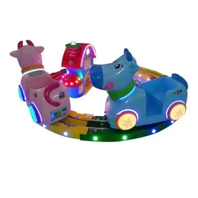 China Trackless Train Coin Operated Carousel Kiddie Ride Merry Go Round For 1 Player for sale