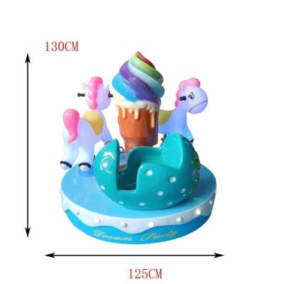 China Plastic Adults Kiddie Carousel ride Coin Operated For Outdoor Playground for sale