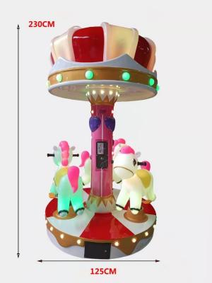 China Amusement Park Mini Carousel Kiddie Ride Horse Machine For Children 110KG Load for sale