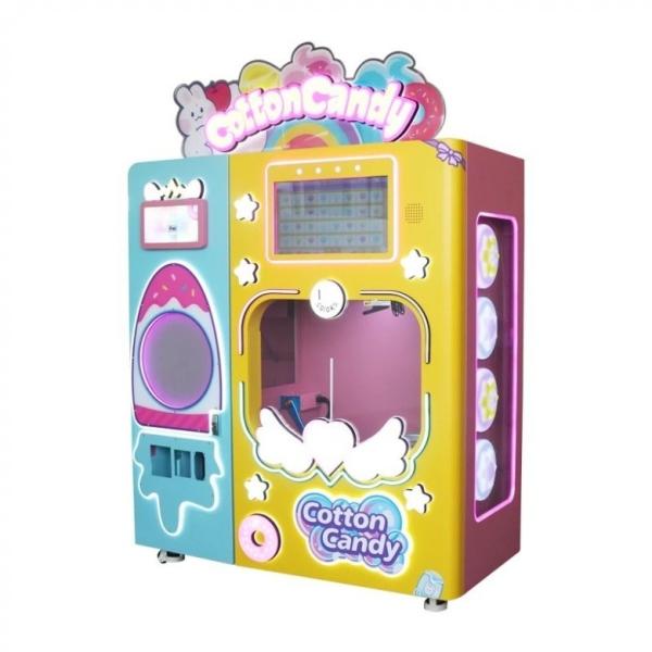 Quality Amusement Game Center Cotton Candy Fairy Floss Vending Machine Coin Operated for sale
