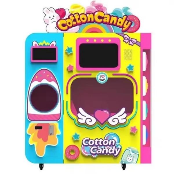 Quality Amusement Game Center Cotton Candy Fairy Floss Vending Machine Coin Operated for sale