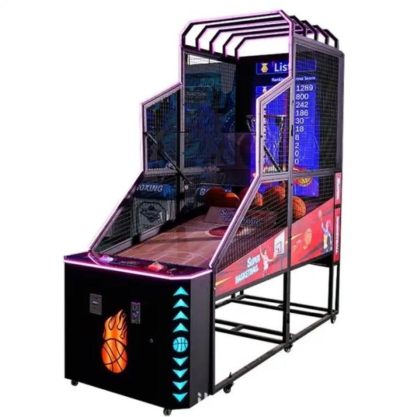 Quality Kid Indoor Arcade Pinball Basketball Machine Shooting Game US Plug Led Display for sale