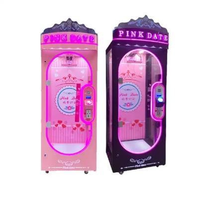China Amusement Game Center Pink Date Cut Prize Machine Coin Operated Big Toy Gift Vending for sale