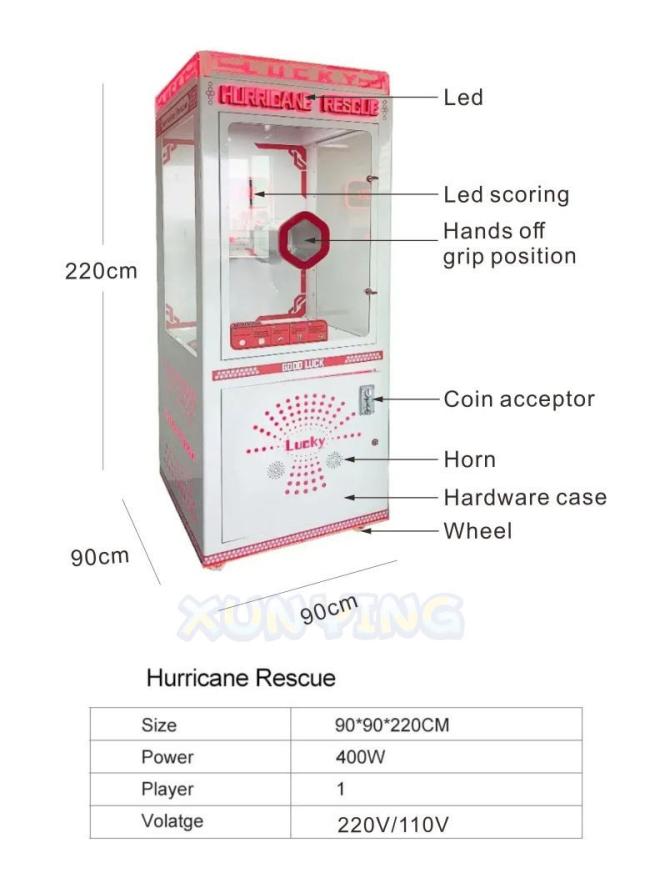 Amusement Kid's Park Real Games Blower Coin Operated Arcade Cash Grabbing Money Machine Game