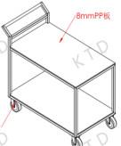 중국 알루미늄 튜브 수직 트롤리 듀플 데커 평면 트롤리 판매용