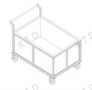 중국 누출 방지 수송 트롤리 알루미늄 튜브 수직 금속 저장 트롤리 판매용