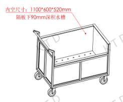 중국 SUS304 필터 운송 트롤리 6인치 시끄러운 캐스터 판매용