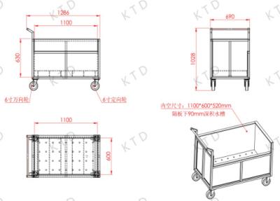 Cina SUS304 Camionetto per il trasporto di filtri con casse silenziose da 6 pollici in vendita