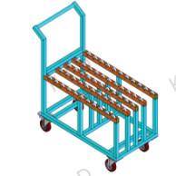 중국 100KG 용량의 화물 수송 트롤리 4개의 바퀴 또는 6'의 조용한 롤러 판매용