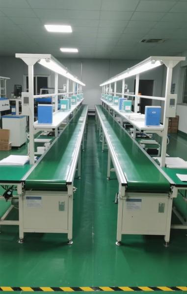 Quality Bilateral Workbench Belt Conveyor Line with Electromechanical Assembly for sale