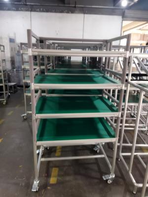 China Multi-layer flat turnover carts, warehouse goods handling carts, and silent casters can be customized in size for sale