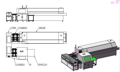 China SMT Soldering inspection integrated production line (Double-track reflow soldering + AOI Inspection Type) for sale