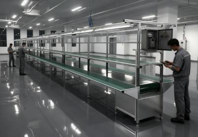 Chine Chaîne de montage de courroie antistatique en acier inoxydable de qualité industrielle (type salle blanche) à vendre