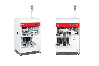 China Automatic PCB Magazine Loader with PLC Control System Adjustable Conveyor Width and SMEMA Communication for sale