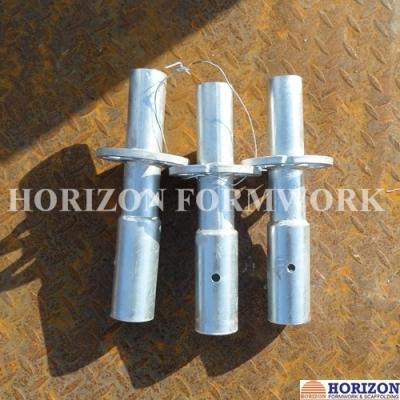 China Galvanized Ringlock Scaffolding Base Collar 300mm Height 48.3mm Tube for sale