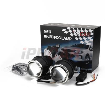 China iPHCAR M617 3inch Bi LED High Low Beam Fog Projector Lamp 5500K 3000K Yellow Light Fog Lamp for sale