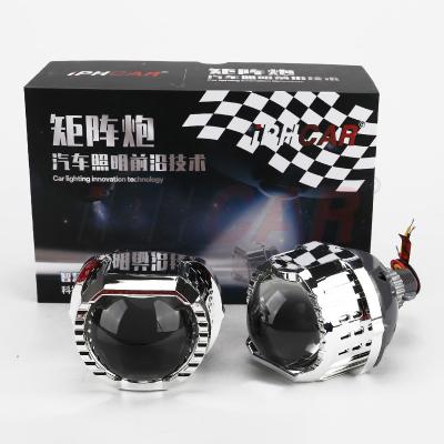 China iPHCAR i7 PRO Single LED High Beam Projector Lamp with Demon Eyes White Blue Lens Assistant Projector Lens for sale