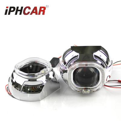 China 3.0 Inch Black Angel Eyes Shrouds LED DRL Covers For Headlight Projector Lens for sale
