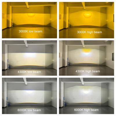 China GCAR 3 Inch Bi LED Laser Fog Light Lens Tricolor LED Car Light with Bracket for Toyota Honda Ford Universal Models for sale
