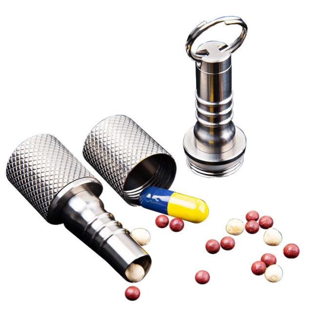 Small Size Pure Titanium Sealed Cabin Pill Box Capsule