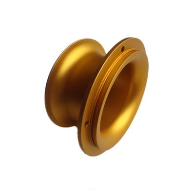 Cina Parti di alluminio d'anodizzazione ingiallire su ordinazione di CNC di rugosità Ra1.2 dell'oro in vendita