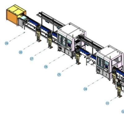 China Electric vehicle lithium-ion battery square soft pack battery pack assembly line complete equipment for sale
