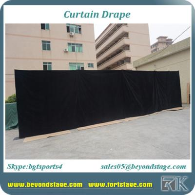 China Good quality black velvet fabric drapes for event stage curtain backdrop curtain stage decoration for sale for sale