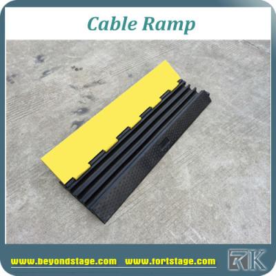 China 800mm X 400mm X 55mm Four Channel Car Stopper Security Road Protector Portable Cable Ramp for Cable Protectors for sale