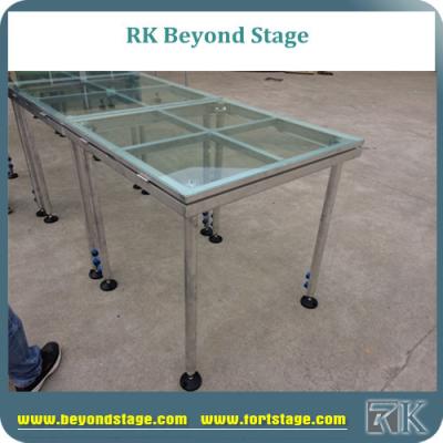 China Plexiglass stage platform for concert and T show event performance event stage with glass stage deck for sale