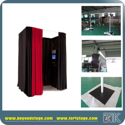 China RK 10x10ft portable photo booth with black and red curtain drapes hot sale for event and wedding for sale