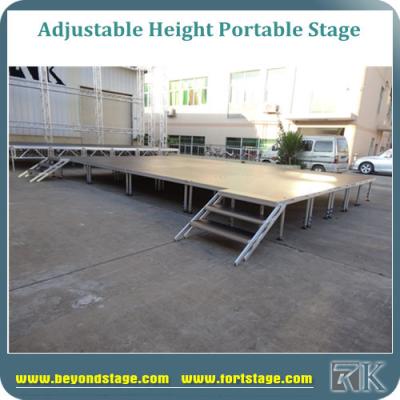 China Portable stage platform with adjustable height legs non-slip industrial surface stage decks for outdoor concert equip for sale