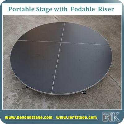 China Mobile stage with foldable risers round stage for wedding for decoration indoor event equipment stage for sale