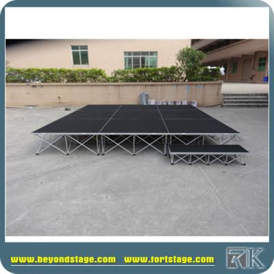 China Carpet portable stage for indoor wedding party or speech events meeting or trade show events foldable risers stage for sale