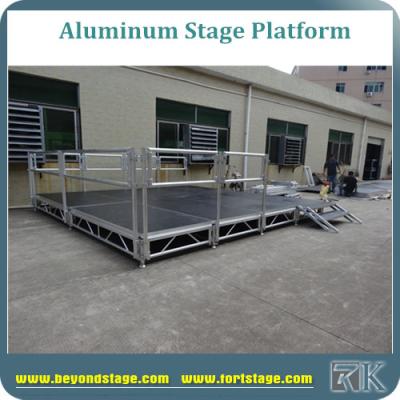 China 2017 hot sale durable aluminum portable concert stage with industrial no-slip platform for sale