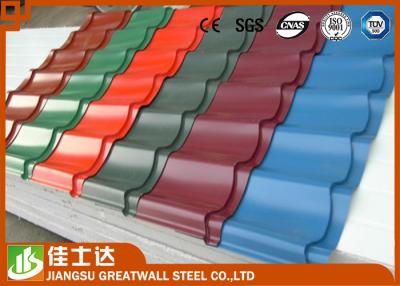 China ASTM SGCH Corrugated Steel Sheets / Galvanized Roofing Sheet Color Coated for sale