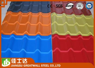 China SGCH SGS Small Wave Corrugated Roofing Sheets For Wall , Sea Blue / White / Red for sale
