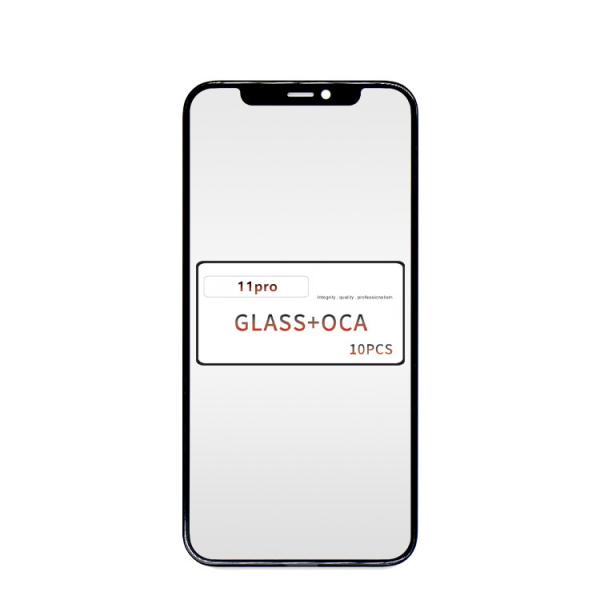 Quality QC 100% tested Front Outer Glass 11pro Glass With OCA for iPhone Oca Glass for sale