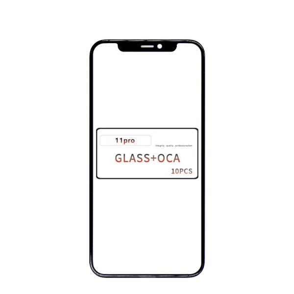Quality QC 100% tested Front Outer Glass 11pro Glass With OCA for iPhone Oca Glass for sale