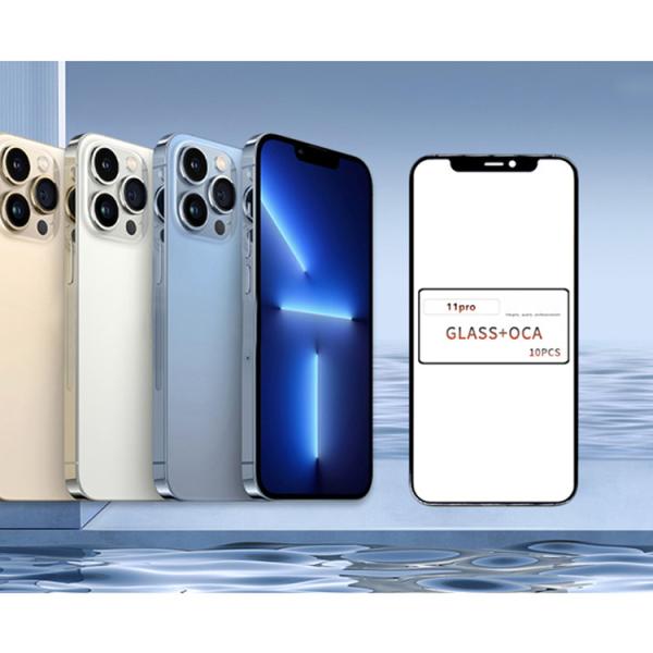 Quality QC 100% tested Front Outer Glass 11pro Glass With OCA for iPhone Oca Glass for sale