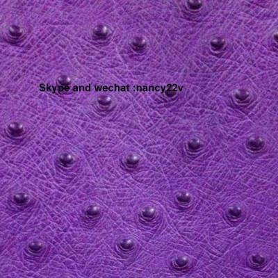 China ECO-FRIENDLY ORSTRICH PATTERN EMBOSSED COW LEATHER FOR LUXURY LADIES' LEATHER HANDBAGS for sale
