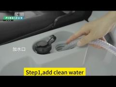 Red Two Brushes High Cleaning Power Commercial Auto Scrubber Floor Washer For Garage
