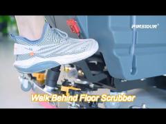 Automatic Cordless 60L tank capacity Walk Behind Floor Scrubber Cleaning Machine For Garage